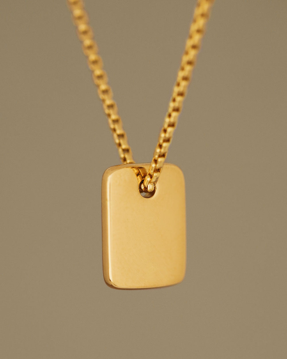 Gold Luggage Tag Necklace – George Rings